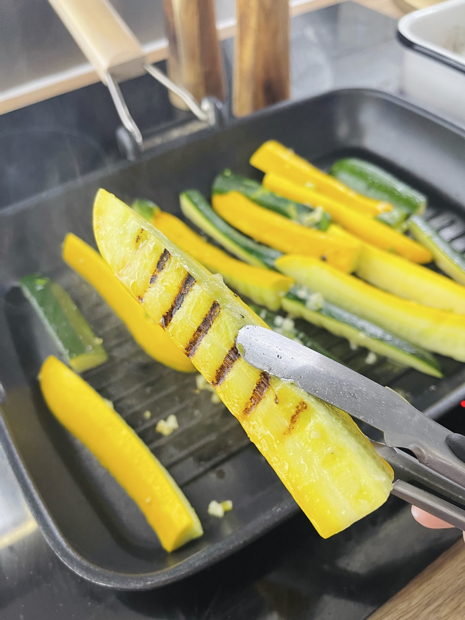 Grilled Courgette & Feta Salad Recipe | Savery Grazing